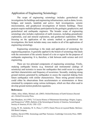 Term paper e seismology | PDF | Civil Engineering Industry | Industries