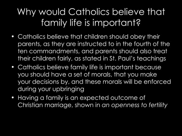 Catholics And Family Life | PPT
