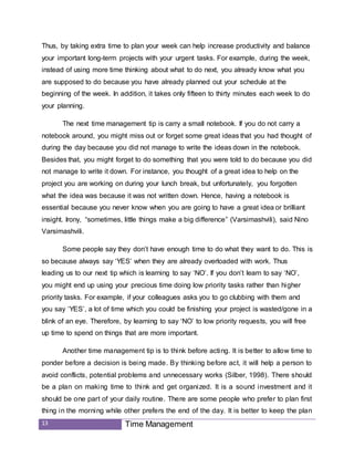 Assignment：Time Management | DOCX