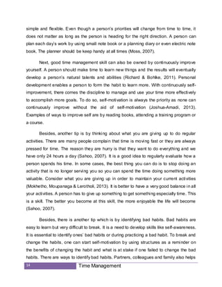 Assignment：Time Management | DOCX