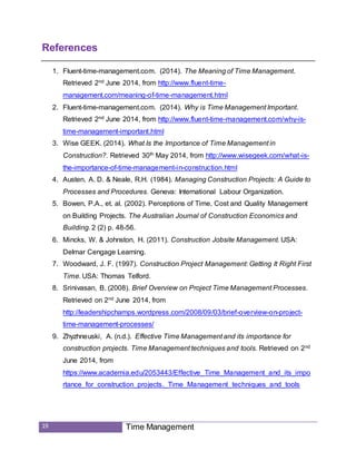 Assignment：Time Management | DOCX