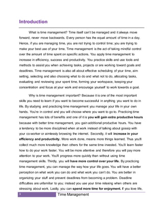 Assignment：Time Management | DOCX