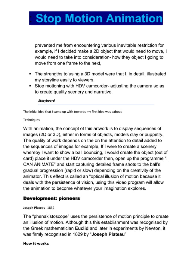 Assignment title first animation | DOCX | Computer Animation | Computer Software and Applications