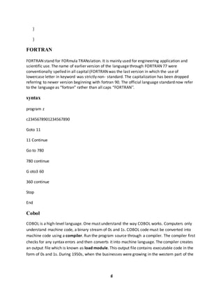 all languages in computer programming | DOCX | Web Development | Internet