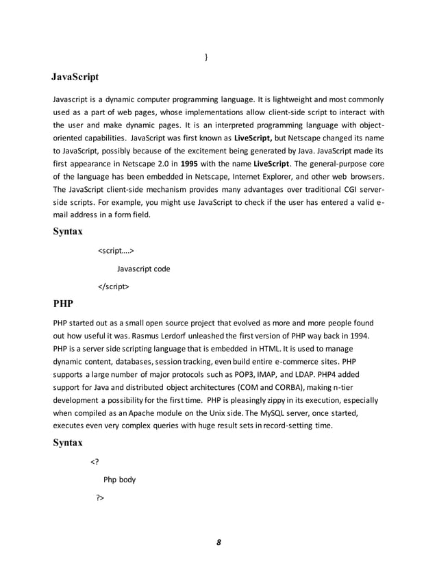 all languages in computer programming | DOCX | Web Development | Internet