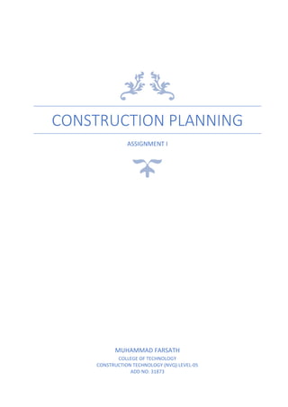 Construction Planning | PDF