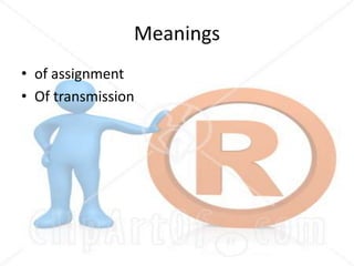 Assignment & Transmission Of Trade Marks | PPT