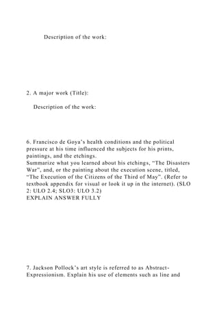 Assignment Two UNIT 2Student Name _______________________.docx | Painting | Arts and Crafts