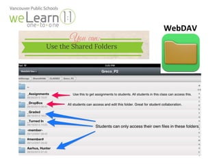 Assignment with web dav and goodnotes | PPT