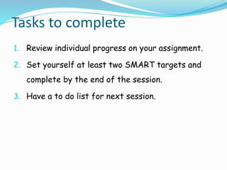 Assignment workshop | PPT