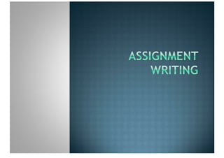 Assignment Writing | PPT