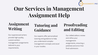 Expert Management Assignment Help for Academic Success | PPTX