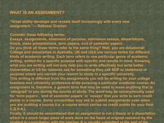 Assignment writing guide | PPTX