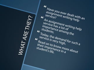 Assignment writing help | PPTX