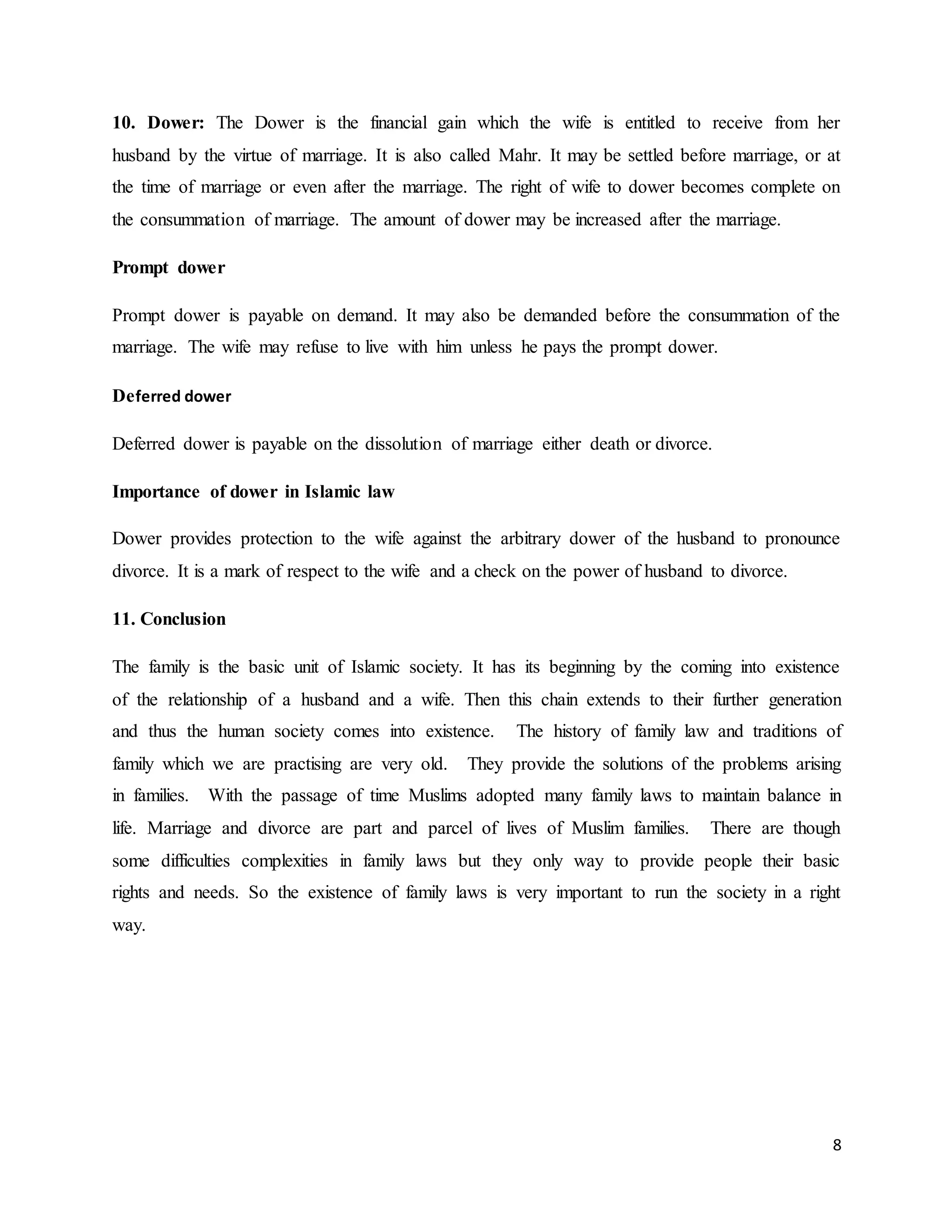 Family law in Pakistan and historical background | DOCX