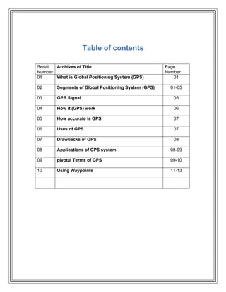 Electronic Navigations: GPS,GPS terms, GPS use and using Waypoints | PDF