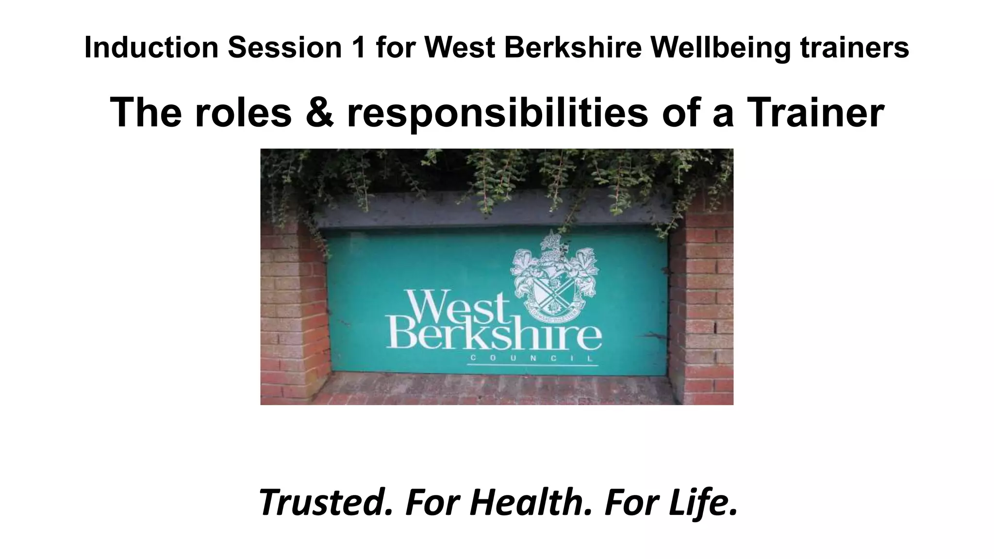 Roles & Responsibilities of a Trainer | PPT