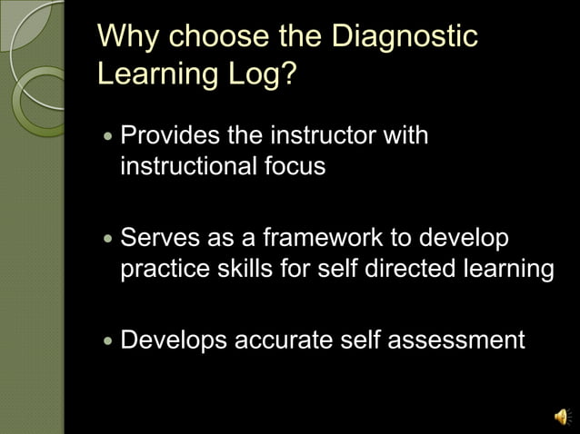 Assignmment #2 diagnostic learning logs | PPTX