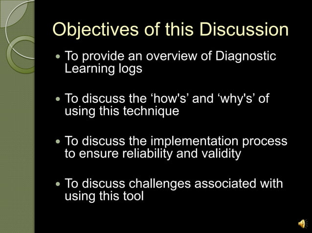 Assignmment #2 diagnostic learning logs | PPTX