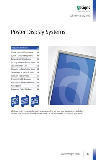 Retail Graphic Displays & Point of Sale Catalogue - Assigns Ltd | PDF