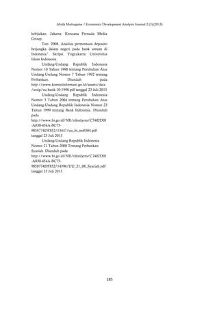 ANALISIS PENGARUH PDB, INFLASI, TINGKAT BUNGA, DAN NILAI TUKAR TERHADAP DANA PIHAK KETIGA ...