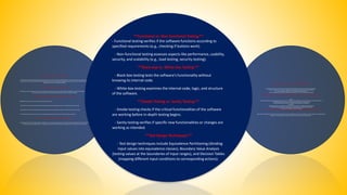 Testing manual and automation for software | PPT