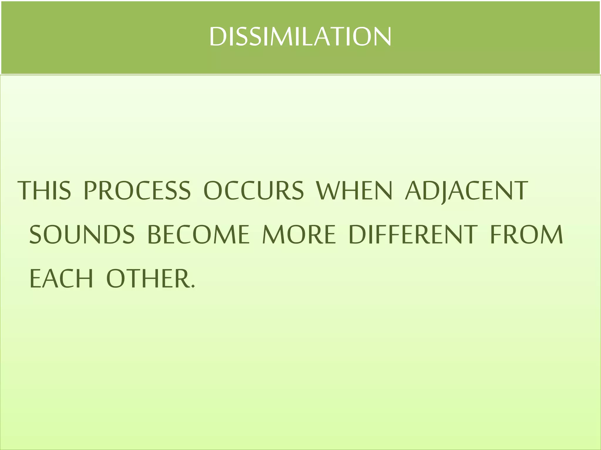 Assimilation and Dissimilation | PPTX