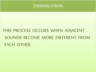 Assimilation and Dissimilation | PPTX