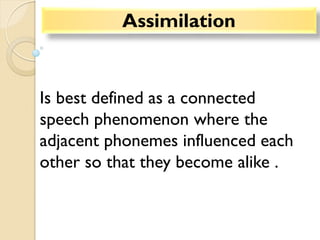 Assimilation in English Language | PDF