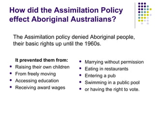 Changing Rights and Freedoms: Assimilation ppt | PPT