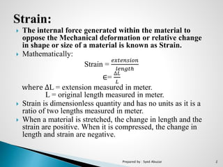 stress and strain | PPT