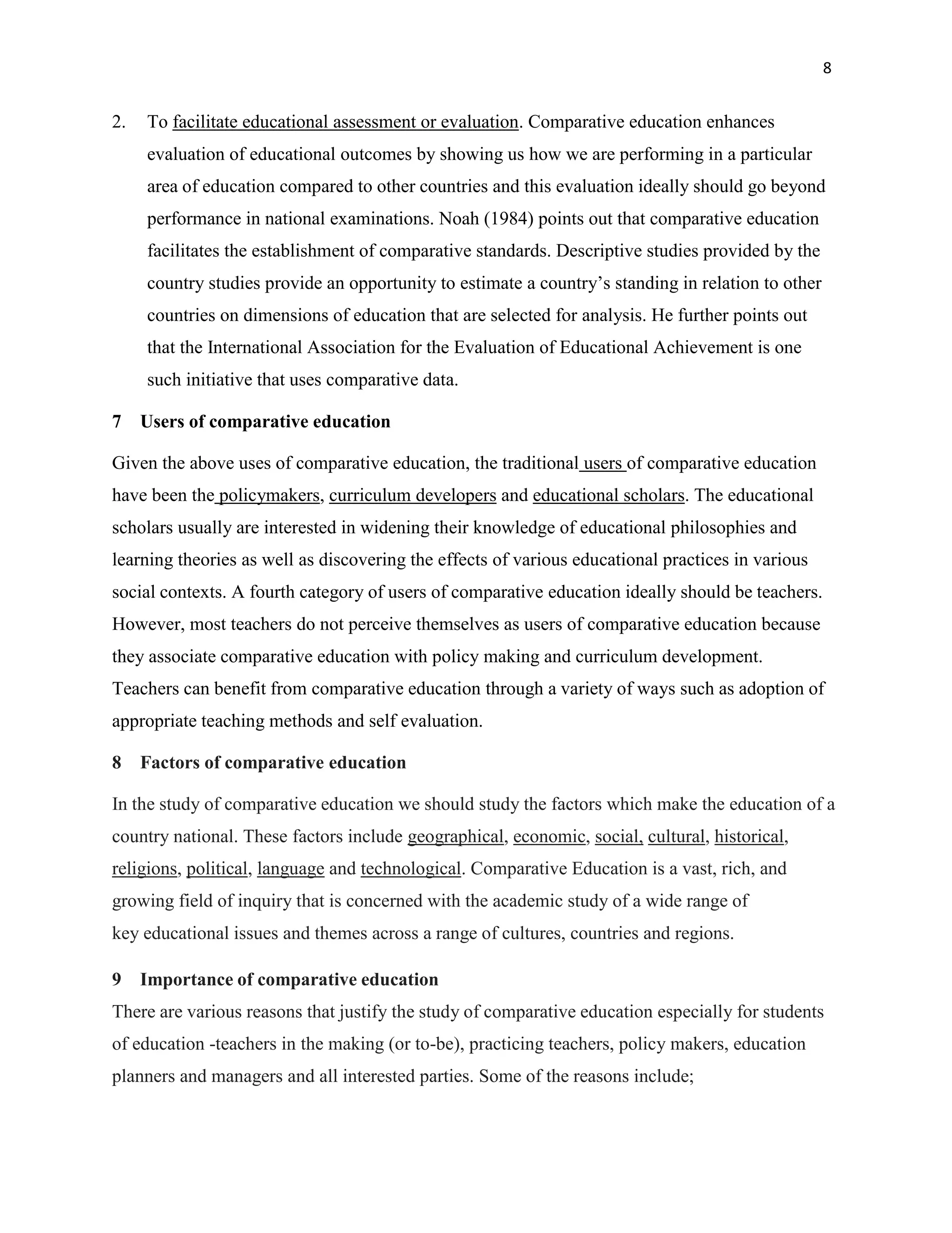 Comparative Education | PDF