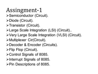Assingment microproccessor | PPT