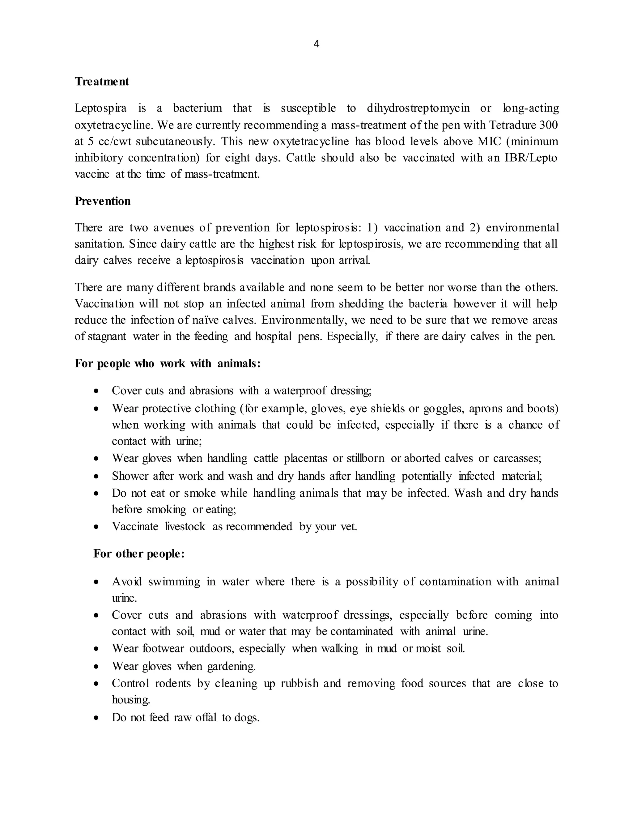 Leptospirosis | DOCX