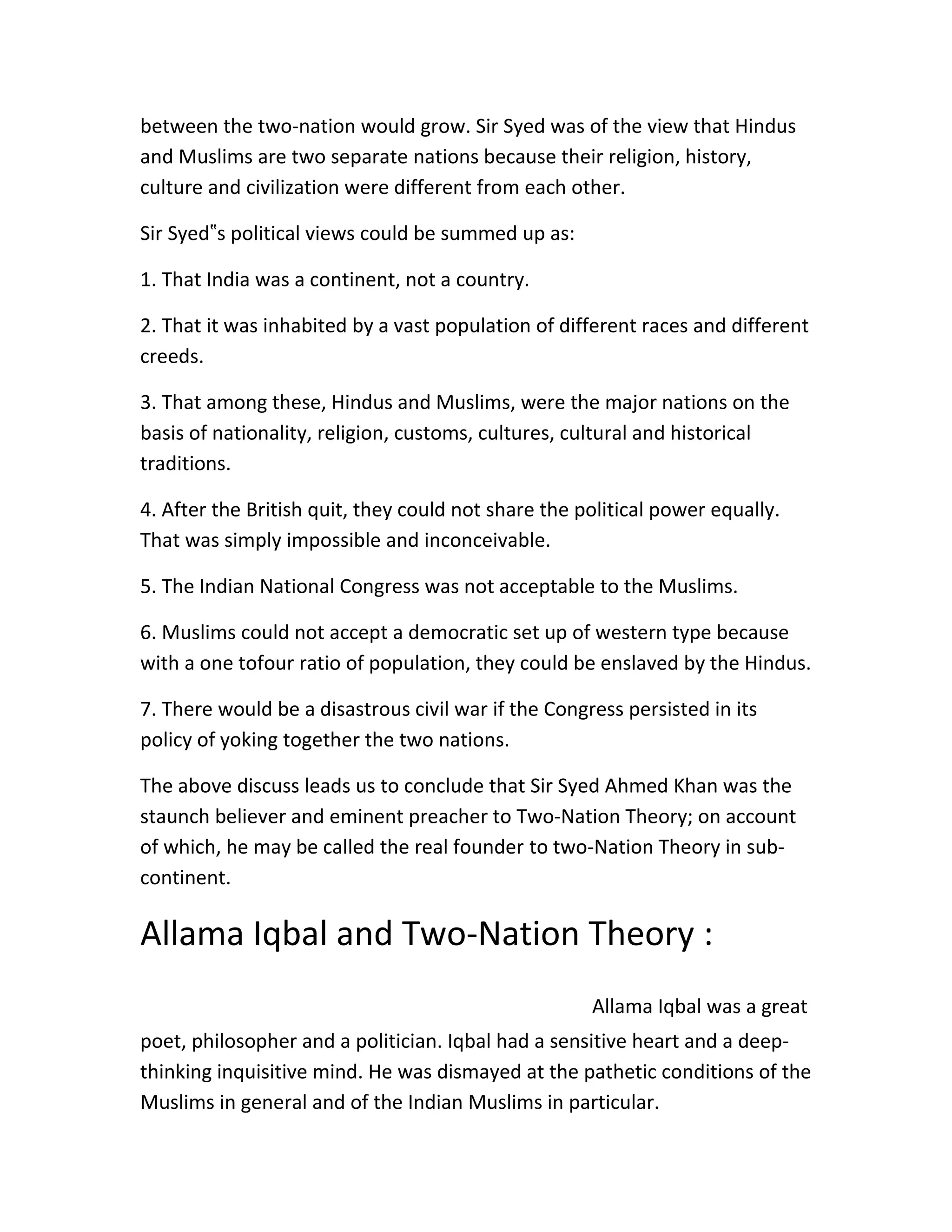 Two Nation Theory | RTF