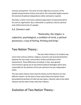 Two Nation Theory | RTF