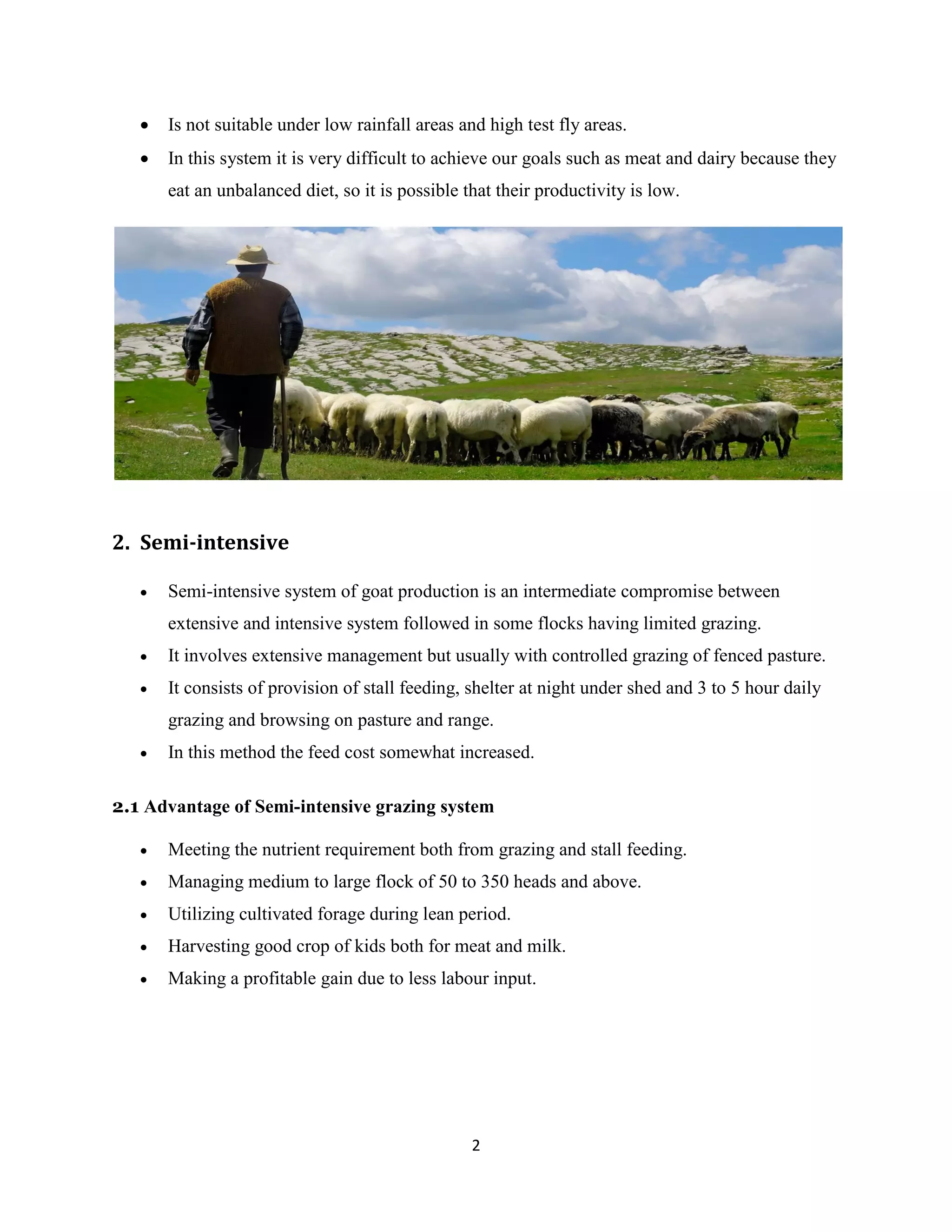 three systems used to feed sheep and goats and How and why flushing is ...