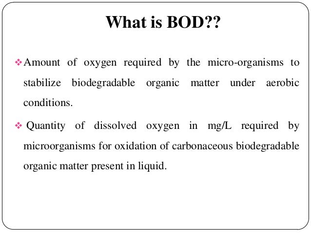 suspended growth bio treatments - BOD and Nitrification