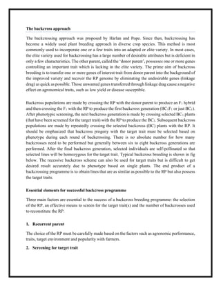assingment on marker assisted backcross breeding | PDF