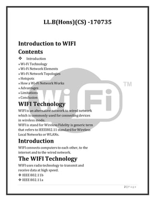 wifi technology | DOCX