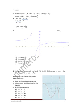 Assintotas - Exercícios resolvidos | PDF