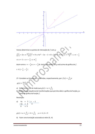 Assintotas - Exercícios resolvidos | PDF