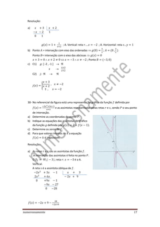 Assintotas - Exercícios resolvidos | PDF