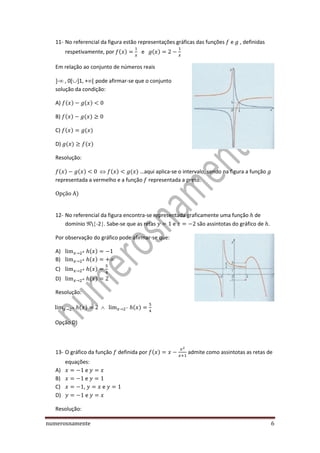 Assintotas - Exercícios resolvidos | PDF