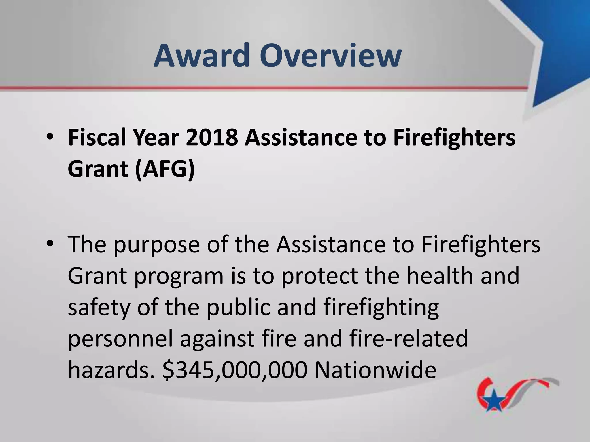 Assistance to Firefighters Grant | PPT