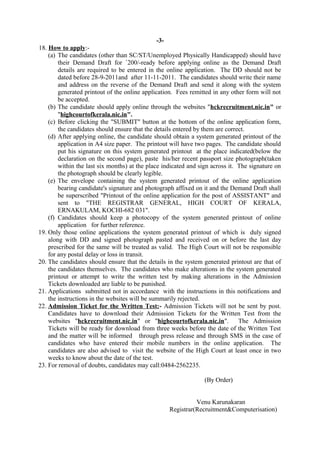 Assistant 2011 notification | PDF