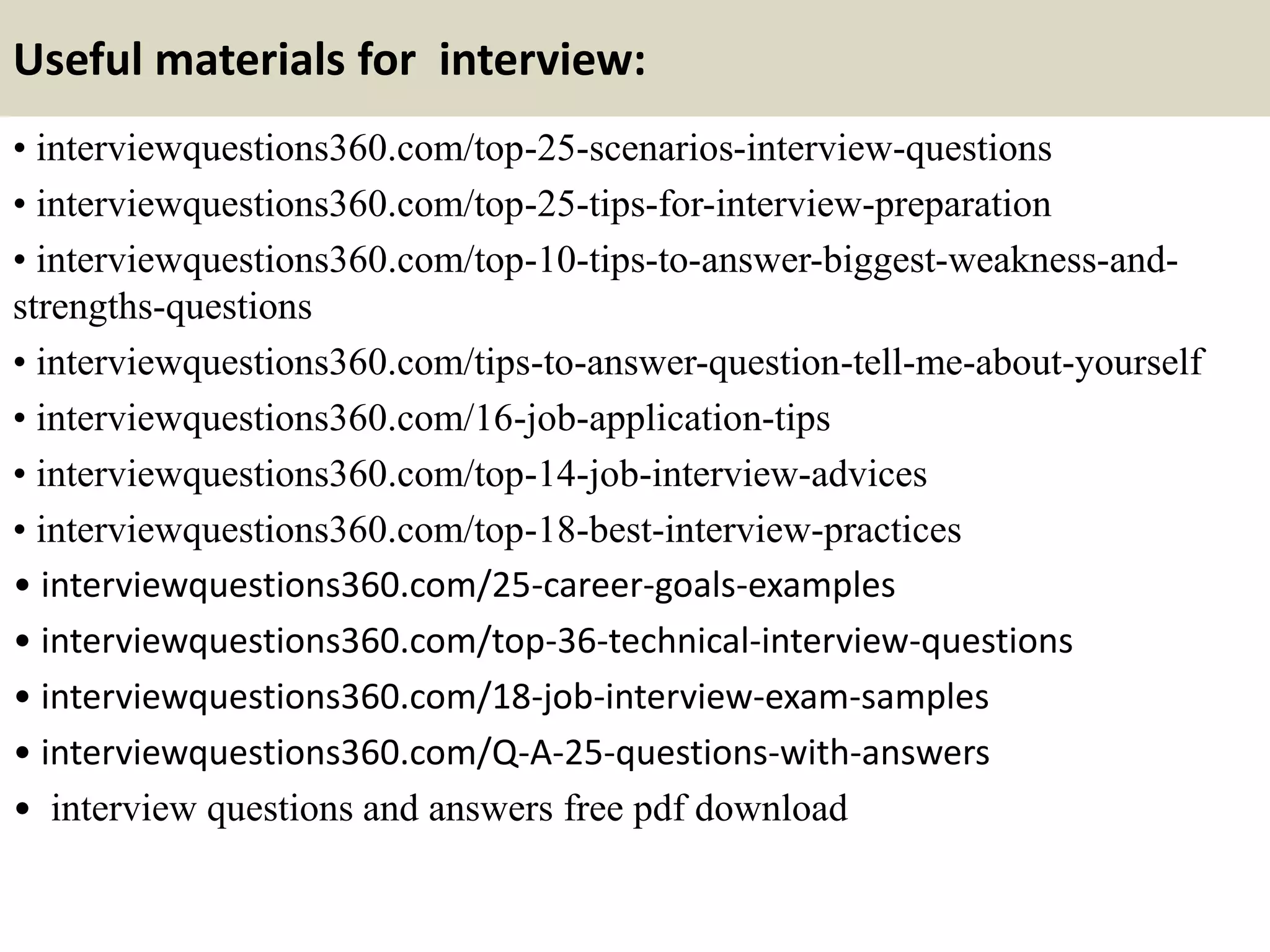 Assistant principal interview tips | PPTX