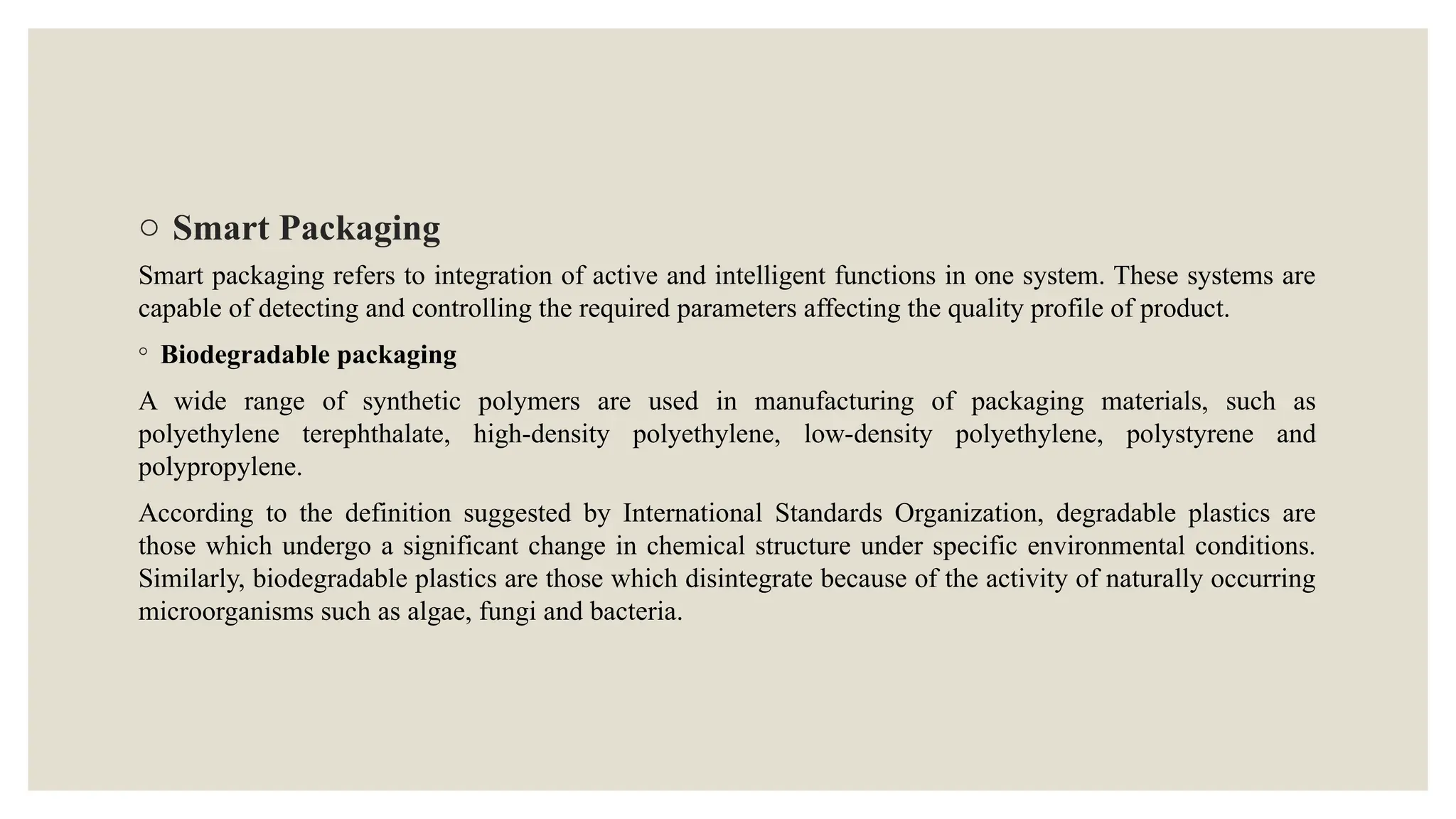 A presentation on Emerging food packaging technology | PPTX