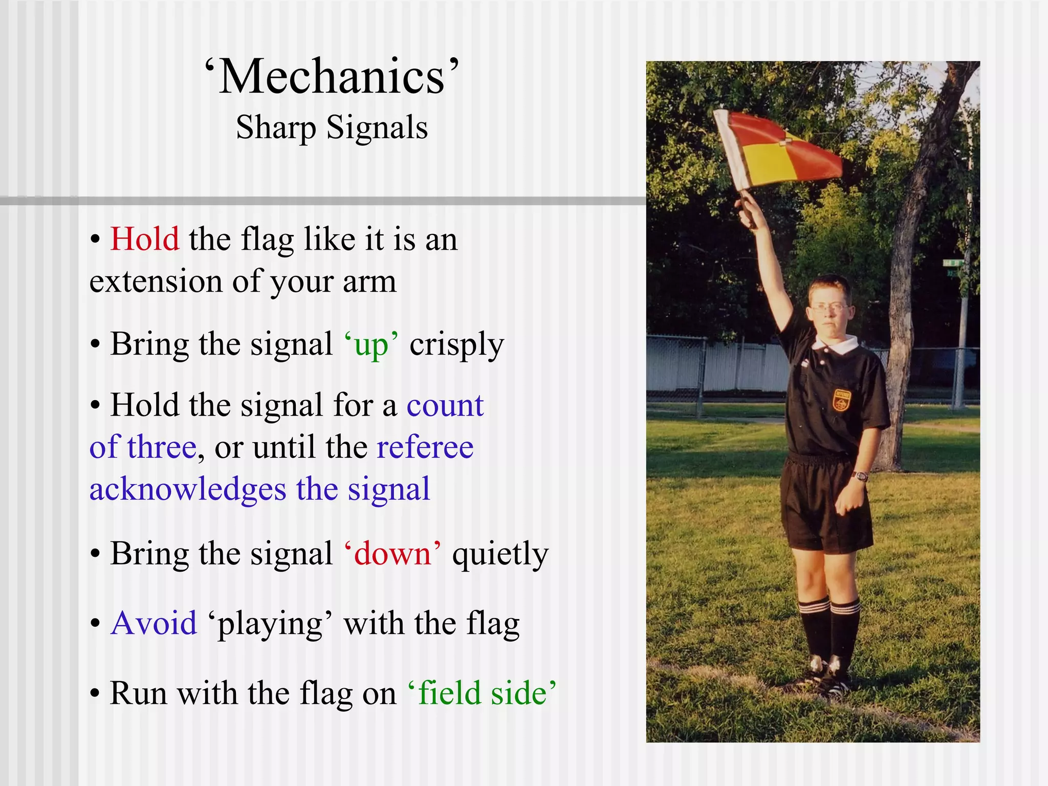 Assistantrefereeflagsignals | PPT