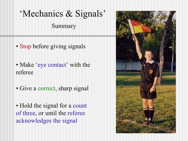 Assistantrefereeflagsignals | PPT
